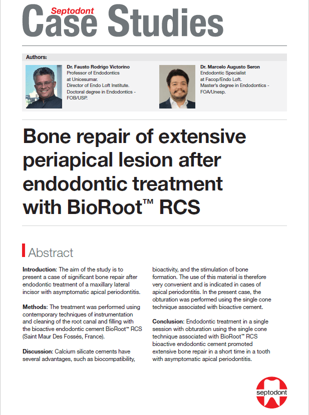 Case study: Bone Repair of Extensive Periapical Lesion after Endodontic ...